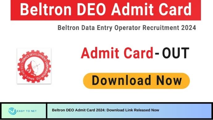 Beltron DEO Admit Card 2024: Download Link Released Now - Easy To Net